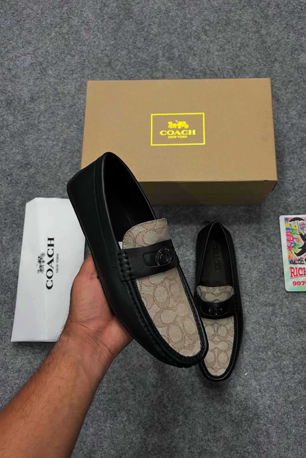 COACHH Sitnature Jacquard Coin Loafer - HouseoftheBrands